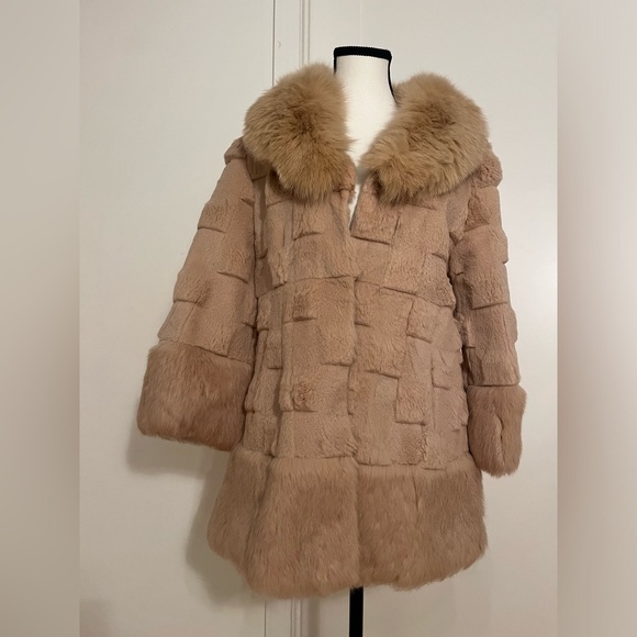 Jackets & Coats | Brand New Camel Color Rabbit Fox Fur Coat | Poshmark